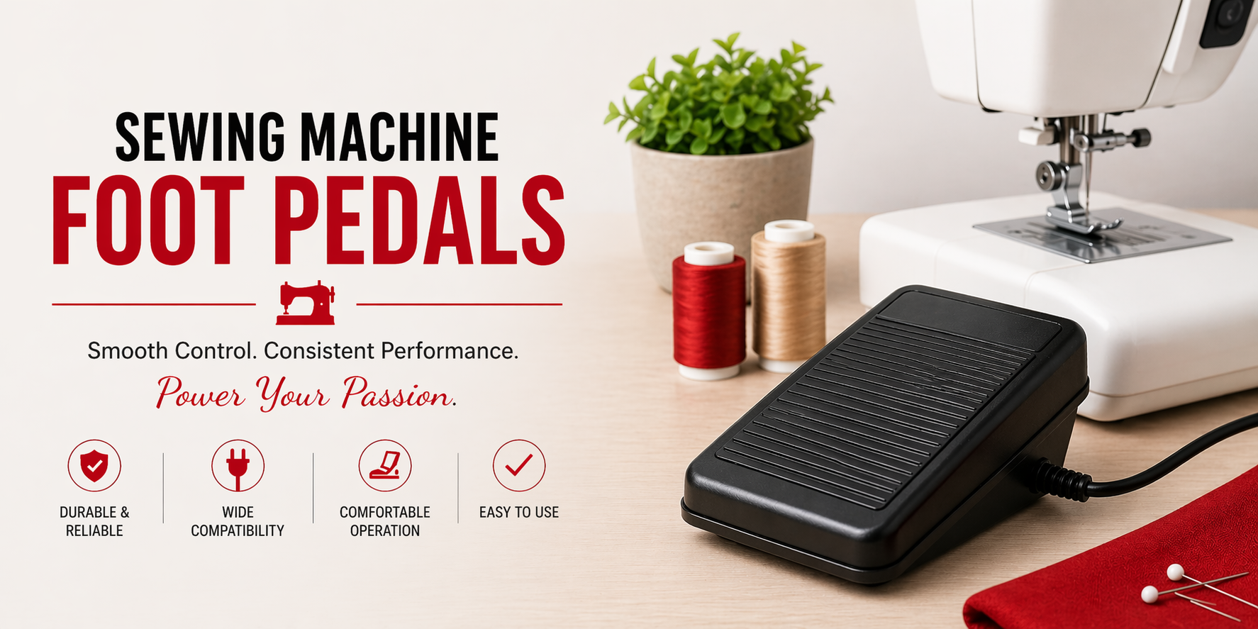 Sewing Machine Foot Pedals UK | Replacement Pedals & Controllers